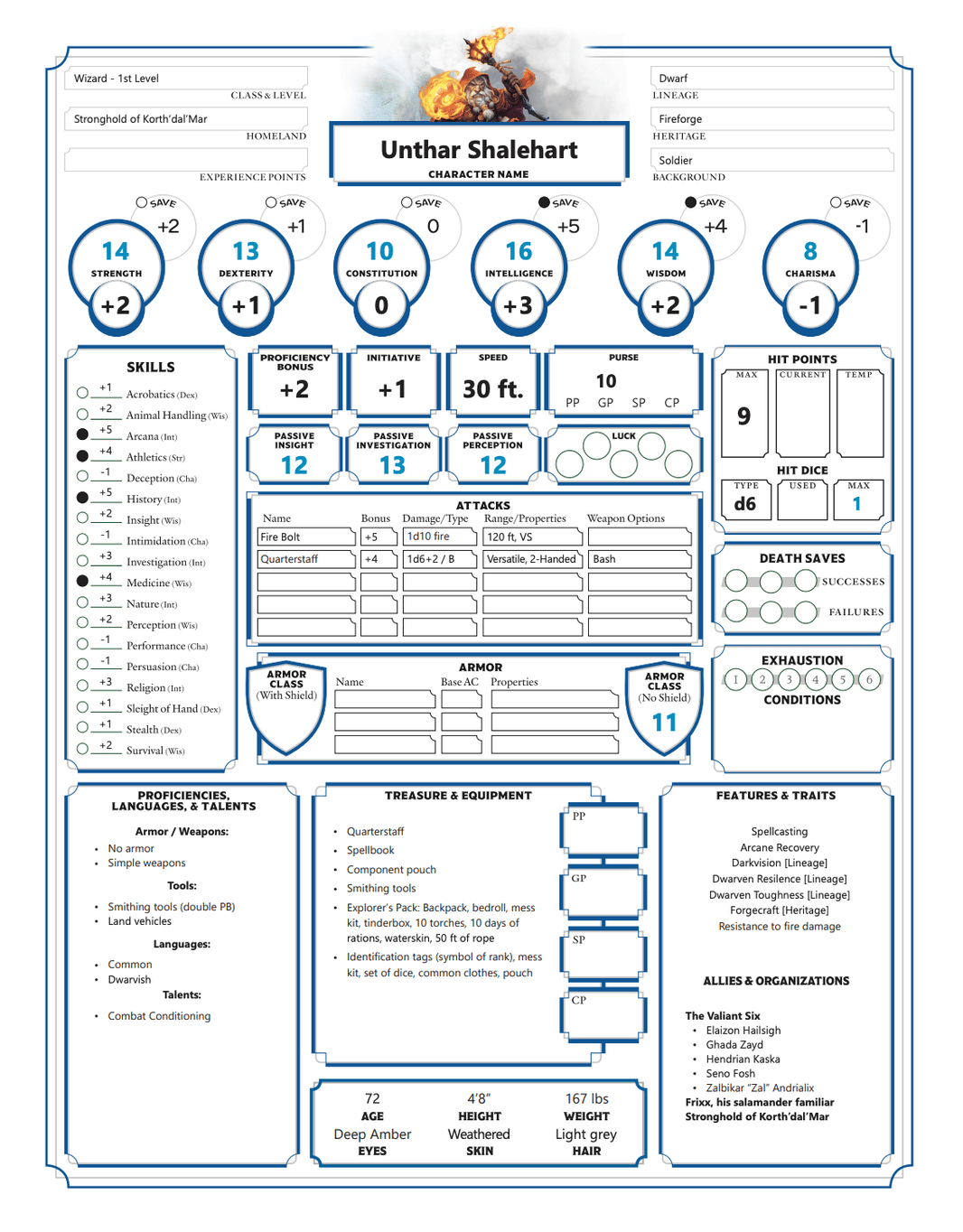 Tales of the Valiant - Resources