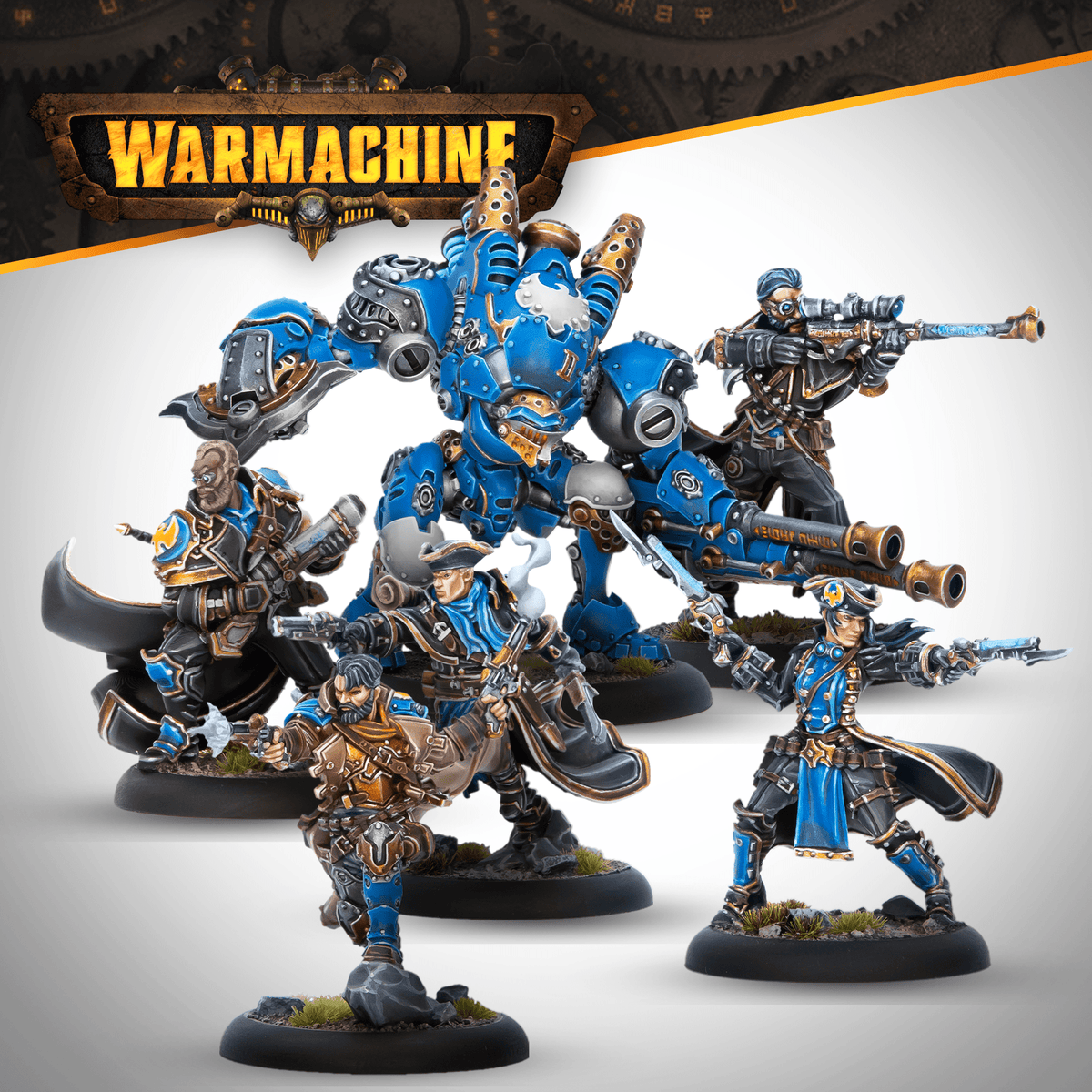 Warmachine: Cygnar Hellslingers Command Cadre (HIPS)